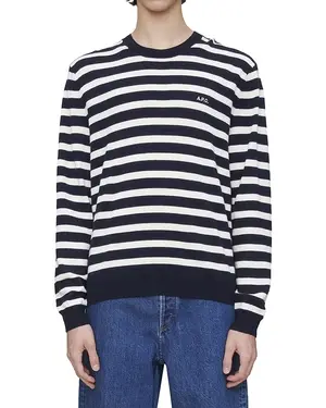 A.p.c. Matthias Striped Crewneck Sweater