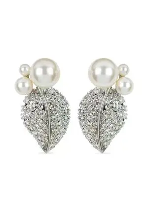 JENNIFER BEHR Blanca Pearl Earrings - Silver