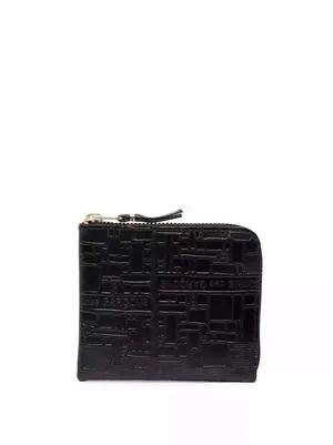 Comme Des Garçons Leather Zip Wallet - Blk Black