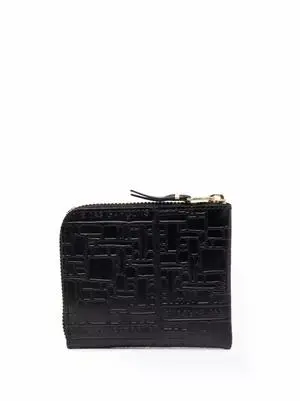 Comme Des Garçons Leather Zip Wallet - Blk Black