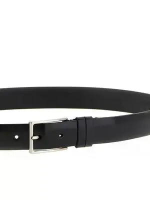 ZERBINI CLAUDIO Leather Belt - Black