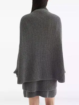 JIL SANDER High-neck Ribbed Cape