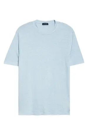 Thom Sweeney Linen Stretch Jersey T-shirt - Sky Blue