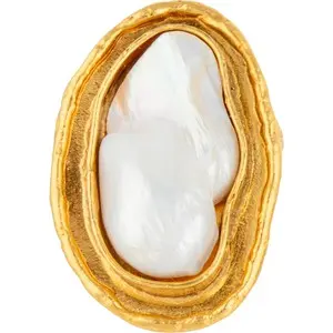 Sylvia Toledano Baroque Pearl Statement Ring - White