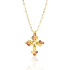 Sylvia Toledano Croix Gold Plated Necklace