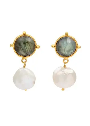 Sylvia Toledano Diane Clip-on Earrings - Labradorite