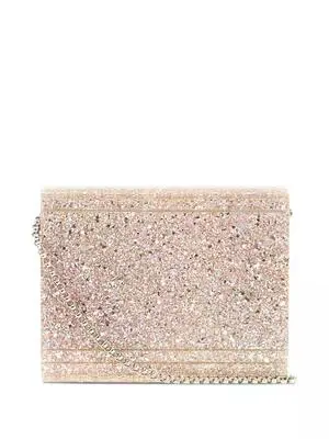 JIMMY CHOO Glitter Panelled Clutch - Pink