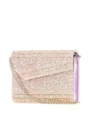 JIMMY CHOO Glitter Panelled Clutch - Pink