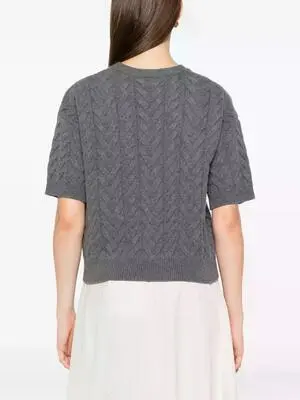 Max Mara Cable Knit Cropped Top