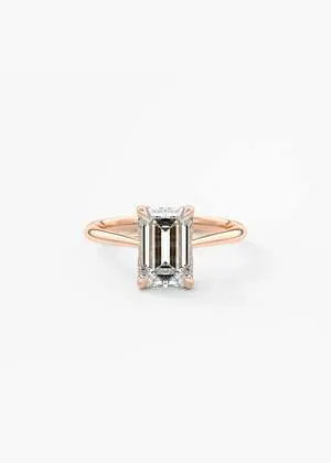 FRANK DARLING Cathedral Royale Emerald Cut Ring - Yellow Gold