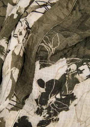 High Warrent Printed Seersucker Blouse