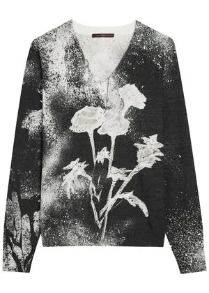 High Amuse Printed Rayon-blend Top