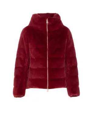Herno Faux Fur Down Jacket - Red