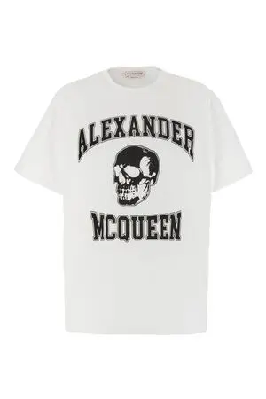 Alexander McQueen Logo Organic Cotton T-shirt - White