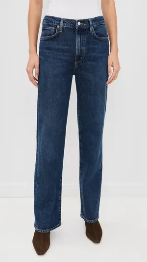 AGOLDE Harper Mid-rise Relaxed Straight Jeans - Echo