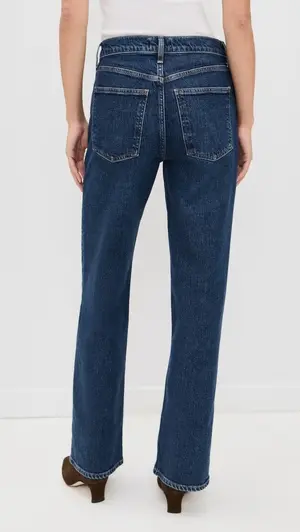 AGOLDE Harper Mid-rise Relaxed Straight Jeans - Echo