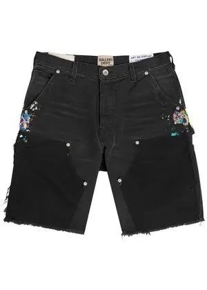 GALLERY DEPT. Carpenter Cut-off Canvas Shorts - Black