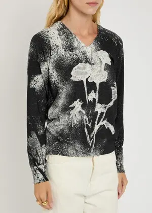 High Amuse Printed Rayon-blend Top - Multicoloured