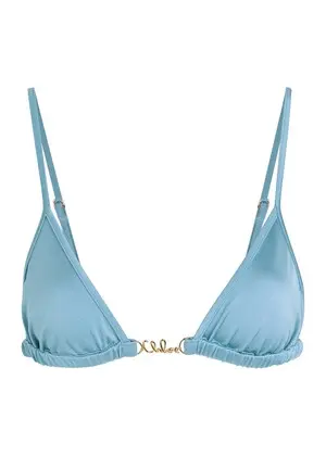 Chloé Triangle Bikini Top - Blue