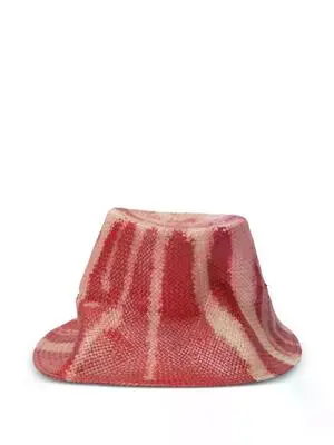 YESEY Abstract-pattern Woven Hat - Red