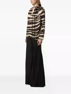 Nina Ricci Zebra-print V-neck Top