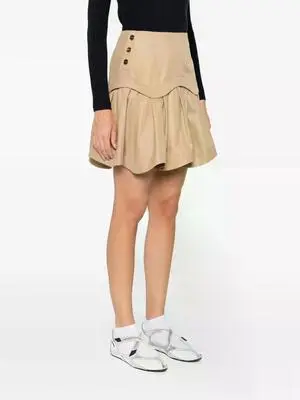Sandro Flared Hem Cotton Skirt