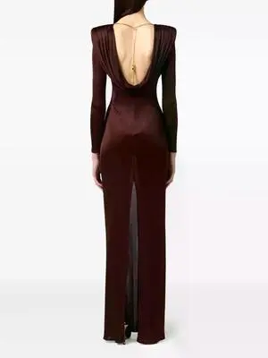 Elisabetta Franchi Crew-neck Maxi Dress