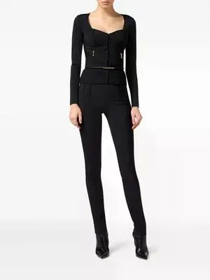 Elisabetta Franchi Corset Detail Long Sleeve Top