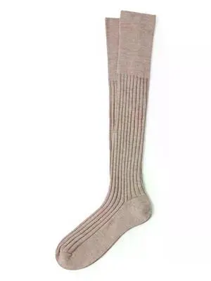 Brunello Cucinelli Ribbed Socks - Neutrals