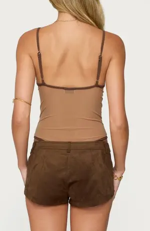EDIKTED Contrast Sheer Cutout Camisole