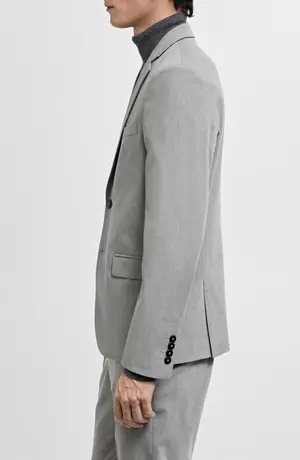 Mango Slim Fit Suit Jacket - Grey