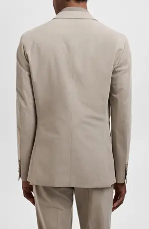 Mango Slim Fit Suit Jacket - Sand