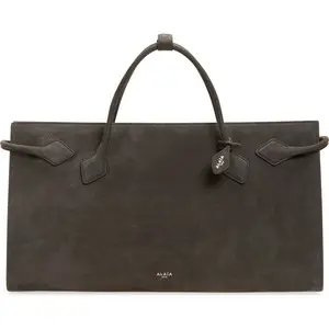 Alaïa Le Teckel Suede Tote - Anthracite