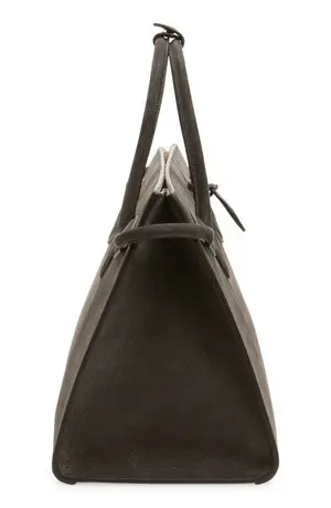 Alaïa Le Teckel Suede Tote - Anthracite