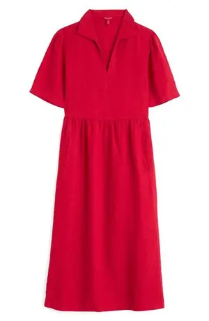 SEASALT CORNWALL Fen Violet Linen Midi Shirtdress