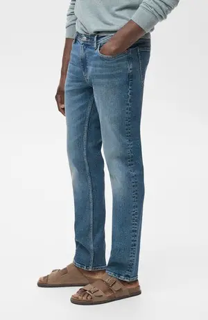 Mango Jan Slim-fit Jeans - Medium Blue