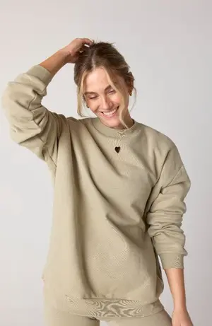 DAUGHTER LESSONS Love Crew Sweatshirt - Sage