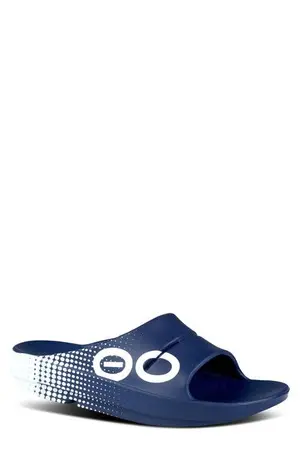 OOFOS Ooahh Sport Slide Sandal - Navy Matrix