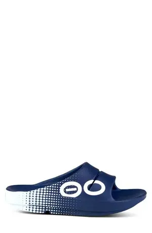 OOFOS Ooahh Sport Slide Sandal - Navy Matrix