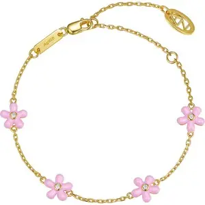 ANNA ZUCKERMAN Petit Rosie Charm Bracelet - Pink