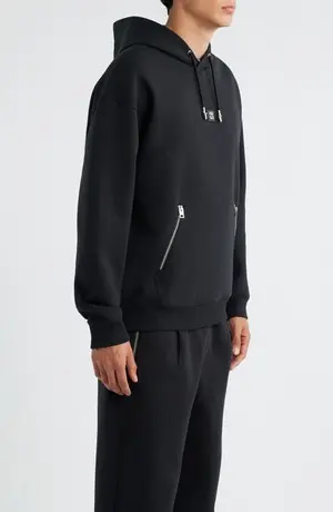 Hugo Dargen Knit Pullover Hoodie - Black