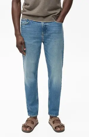 Mango Ben Tapered Jeans - Medium Blue