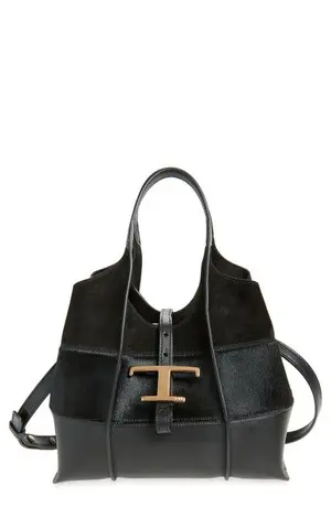 TOD'S Mini T Timeless Mixed Media Tote