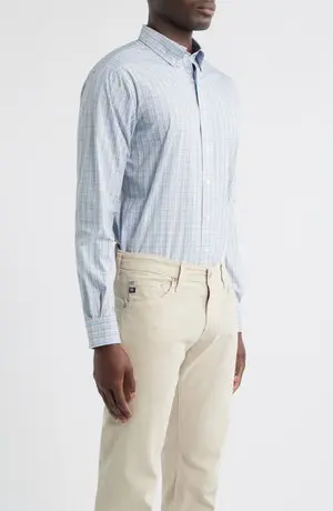 Johnnie-o Cayden Shadow Check Performance Button-down Shirt