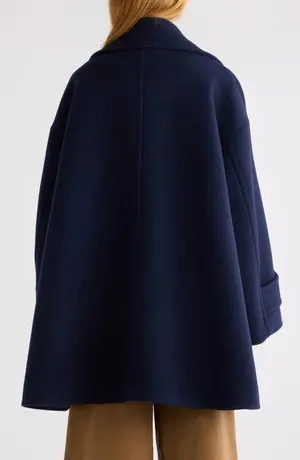 Chloé Wool Blend Coat - Evening Blue