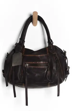 Free People Leather Emerson Tote - Black