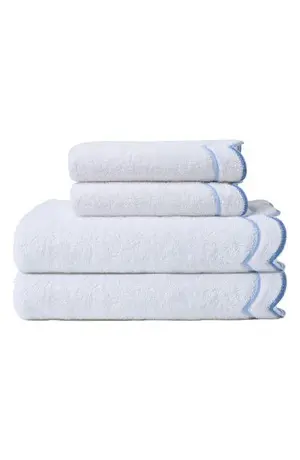 PERI HOME Scallop 4-piece Towel Set - Blue