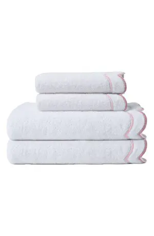 PERI HOME Scallop 4-piece Towel Set - Blush