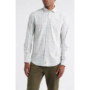 Johnnie-o Maarten Plaid Performance Button-up Shirt - Moss