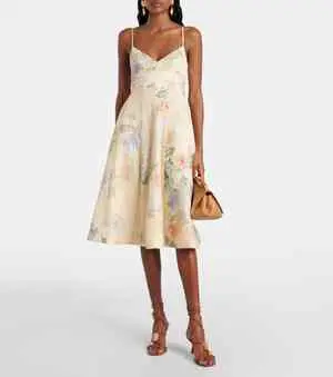 Zimmermann Illuminate Linen Midi Dress